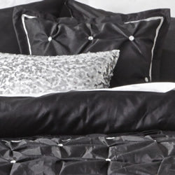 Francesca Black Square Cushion (41 x 41cm) by Logan & Mason – Cottonbox ...