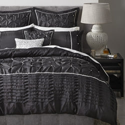 Francesca Black Quilt Cover Set by Logan & Mason – Cottonbox Pty Ltd