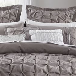Francesca Taupe Pillowcase Pair by Logan & Mason – Cottonbox Pty Ltd