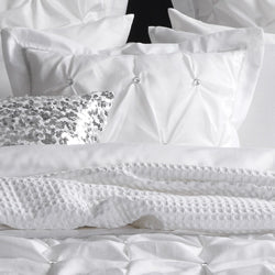 Francesca White Square Cushion (41 x 41cm) by Logan & Mason – Cottonbox ...
