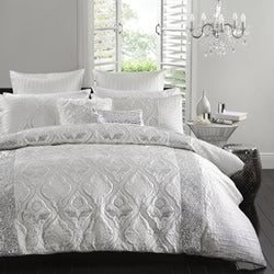 Lopez Silver Quilt Cover Set by Logan & Mason – Cottonbox Pty Ltd