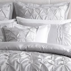 Francesca Silver Square Cushion (45 x 45cm) by Logan & Mason ...