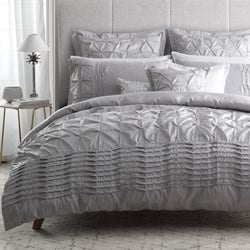 Francesca Silver Quilt Cover Set by Logan & Mason – Cottonbox Pty Ltd