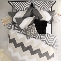 Marley Stone Quilt Cover Set by Logan & Mason – Cottonbox Pty Ltd