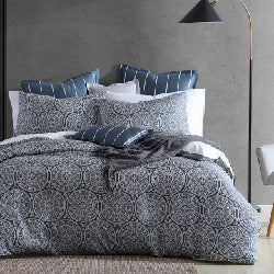 Peat Slate Quilt Cover Set by Logan & Mason – Cottonbox Pty Ltd