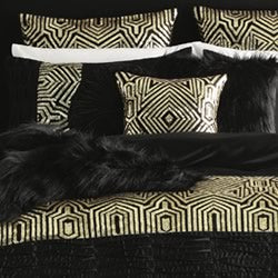 Ritz Gold Square Cushion (41 x 41cm) by Logan & Mason – Cottonbox Pty Ltd