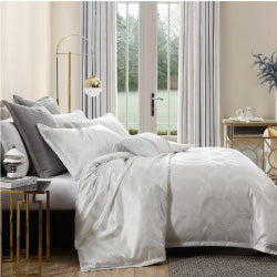 Seville Snow Quilt Cover Set by Logan & Mason – Cottonbox Pty Ltd