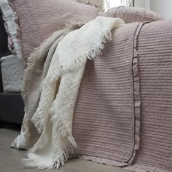 Audrey Cotton Blush Pink Coverlet Set by Macey & Moore – Cottonbox Pty Ltd