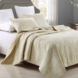 Ivory Palm Coverlet Set by Macey & Moore – Cottonbox Pty Ltd