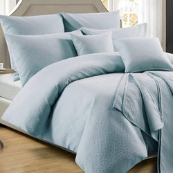 Zeus Powder Blue Quilt Cover Set by Moyle Fine Linen – Cottonbox Pty Ltd