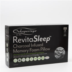 Revitasleep Charcoal Infused Memory Foam Pillow by Onkaparinga ...