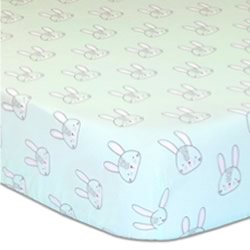 Snowball Mint Cot Fitted Sheet by Peanut Shell – Cottonbox Pty Ltd