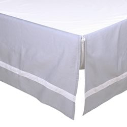 Grey Solid Cot Dust Ruffle by Peanut Shell – Cottonbox Pty Ltd
