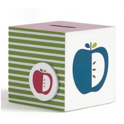 Juicy Apple Money Box (W9 x H9 x 9cm) by Penny Scallan – Cottonbox Pty Ltd