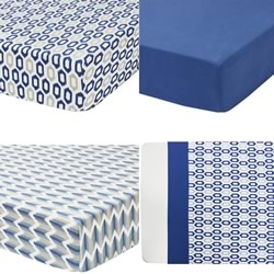 Petit Nest Blue Cot Flat Sheet by Little Haven – Cottonbox Pty Ltd