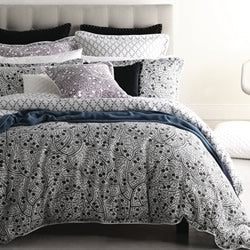 Monika Charcoal Quilt Cover Set by Royal Doulton – Cottonbox Pty Ltd